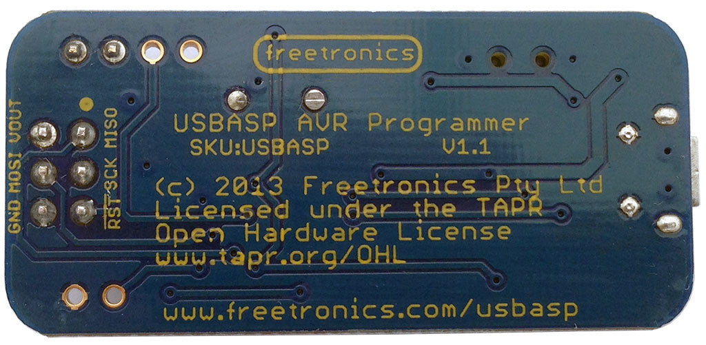 Usbasp Icsp Programmer For Arduino Avr Freetronics 5230